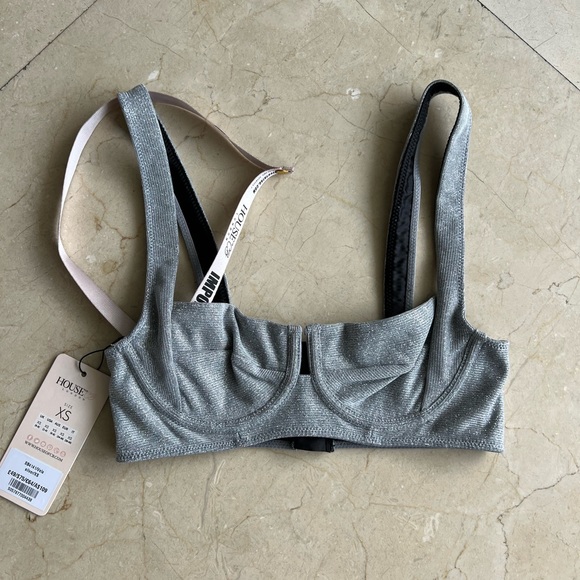 House of CB | Tops | House Of Cb Bralette Silver Sparkle Top | Poshmark